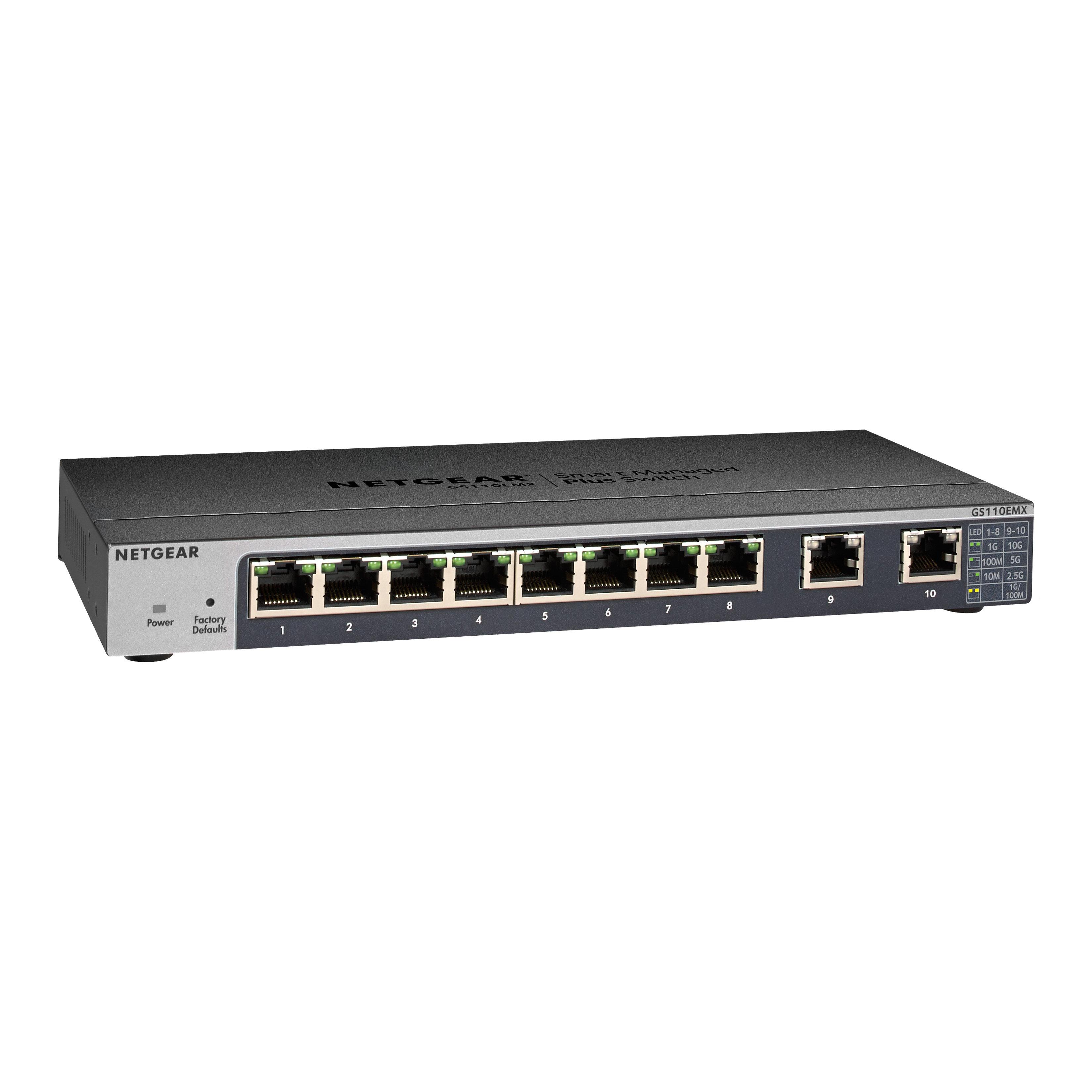 Switchs Netgear: NETGEAR GS110EMX Géré L2 10G Ethernet (100/1000/10000 ...